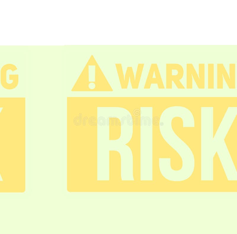 Warning Risk warning sign stock vector. Illustration of humor - 123258452