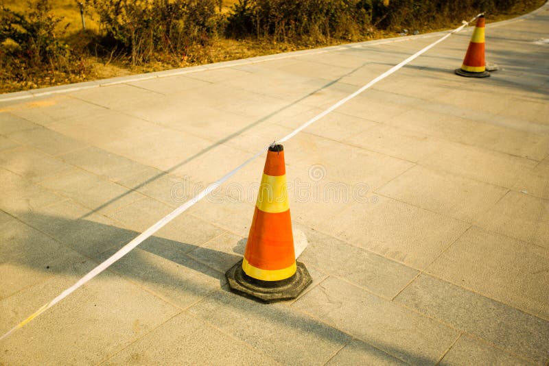 Road isolation piles stock image. Image of isolation - 106618037
