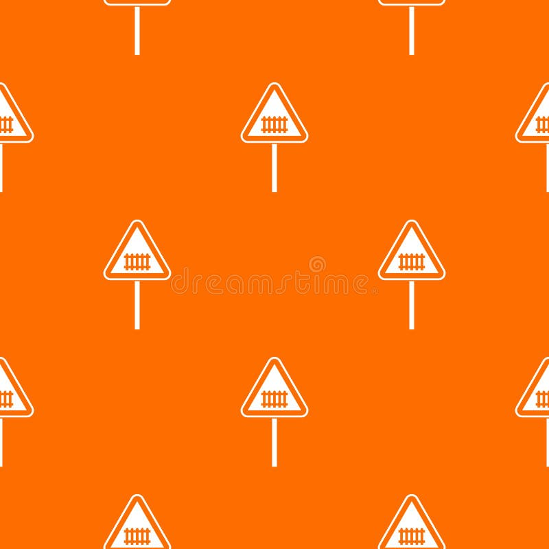 Warning Road Sign Pattern Seamless Stock Vector - Illustration of level ...