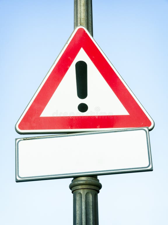 Warning road sign stock image. Image of point, exclamation - 35193671