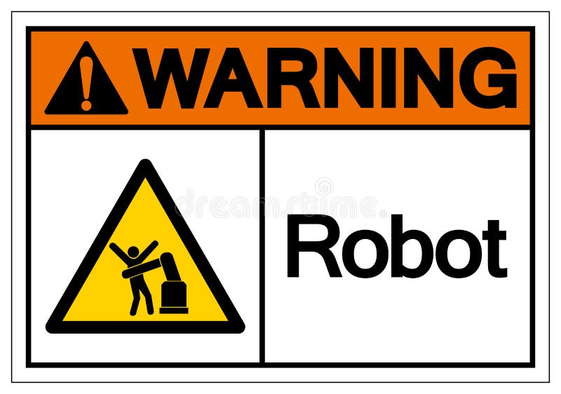 Danger Robot Symbol Sign, Vector Illustration, Isolate on White ...
