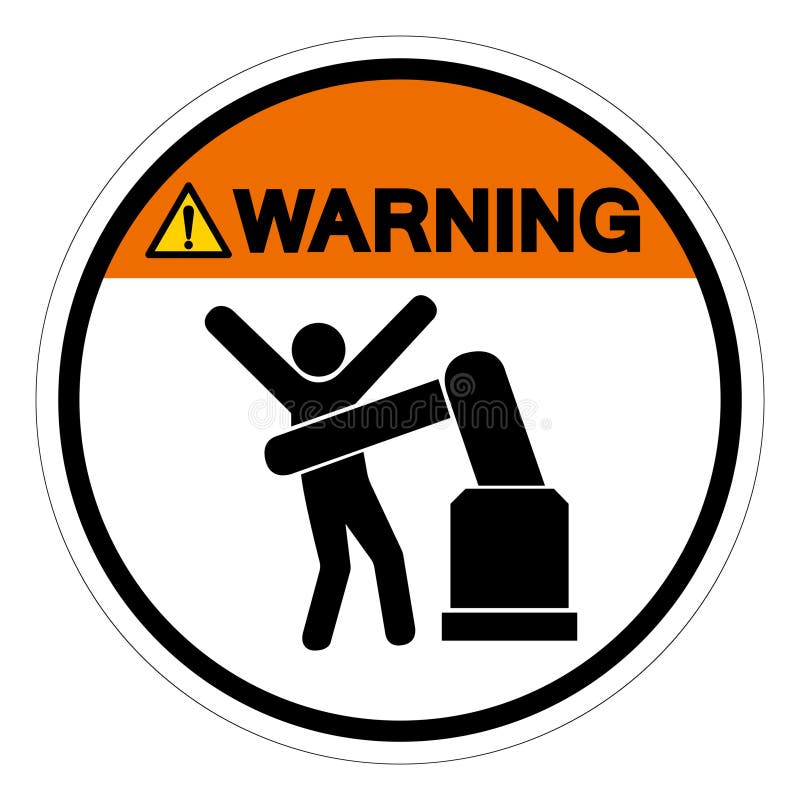 Warning Robot Symbol Sign, Vector Illustration, Isolate on White ...