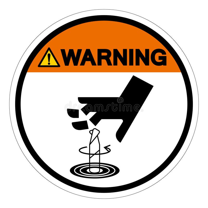 Warning Rotating Cutter Hazard Symbol Sign, Vector Illustration ...