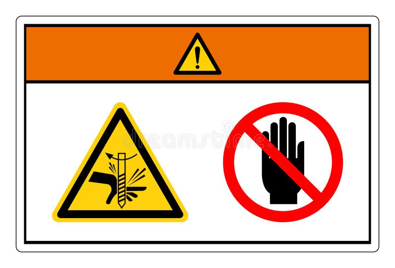 Warning Rotating Cutting Hazard Do Not Touch Symbol Sign, Vector ...