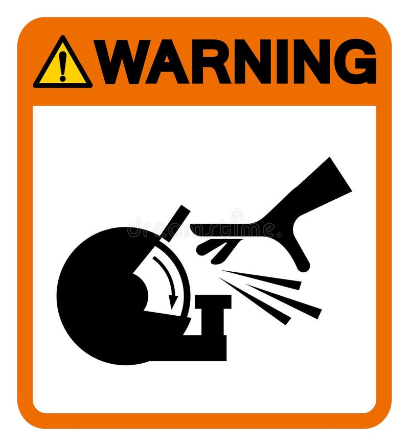 Warning Rotating Wheels Symbol Sign, Vector Illustration, Isolate on ...