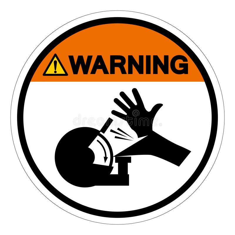 Warning Rotating Wheels Symbol Sign, Vector Illustration, Isolate on ...