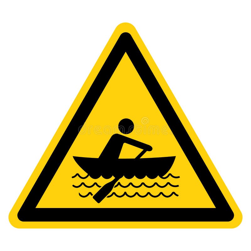 Warning Rowing Symbol Sign, Vector Illustration, Isolate on White ...