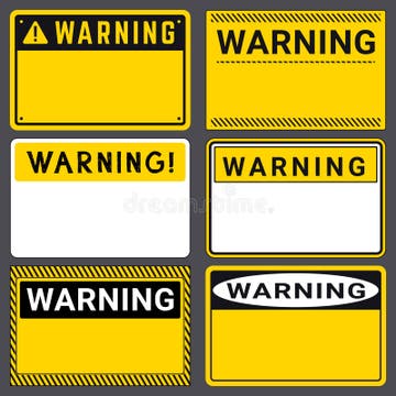 Yellow Warning Labels Stock Illustrations – 533 Yellow Warning Labels ...