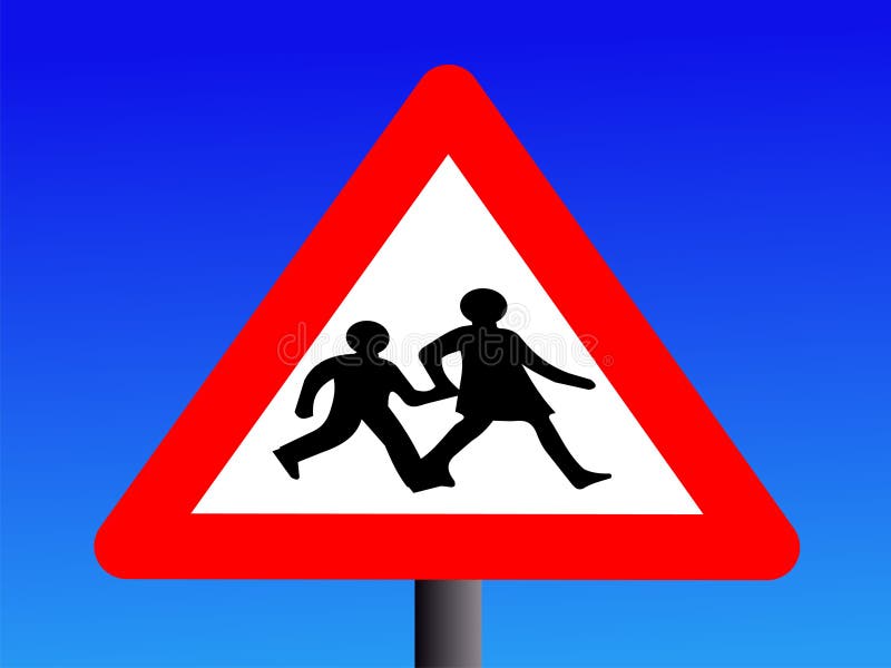 Warning School Sign stock vector. Illustration of beware - 2740777