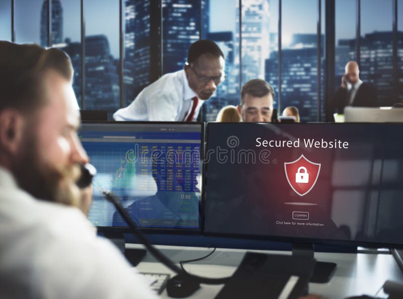 Warning Security Alert Warning Secured Website Concept Stock Image ...