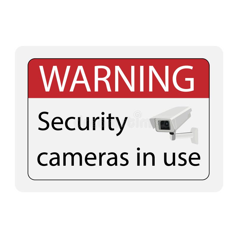 Security Cameras Use Sign Stock Illustrations – 30 Security Cameras Use ...