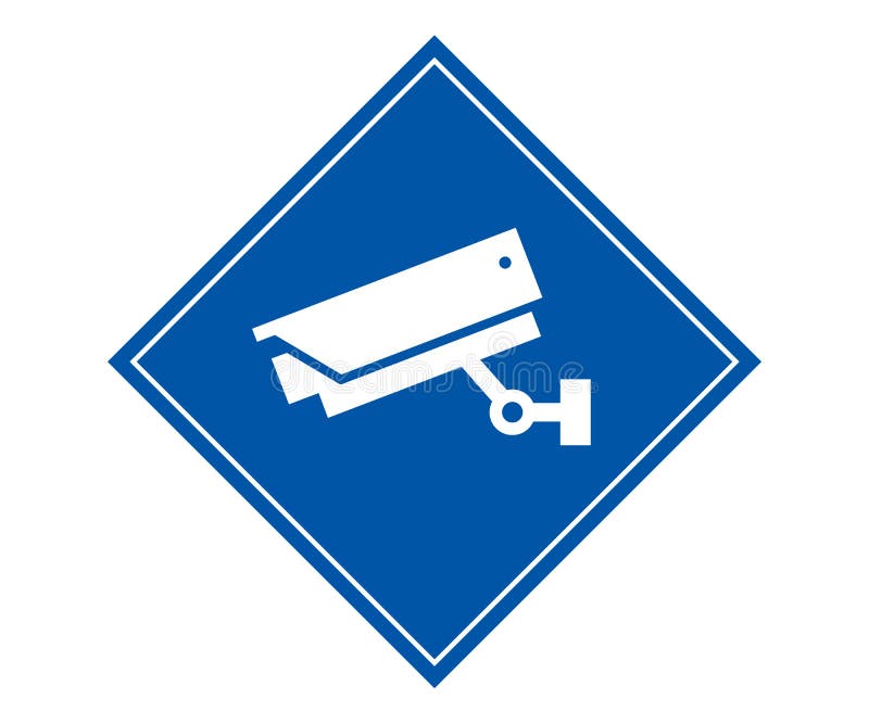 Warning Security Notice Under Surveillance Sign, Caution CCTV Camera in ...
