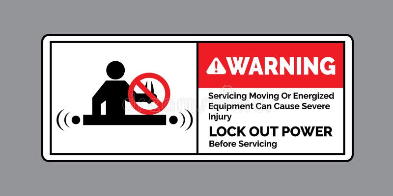 Warning Servicing Moving or Energized Equipment Can Cause Severe Injury ...