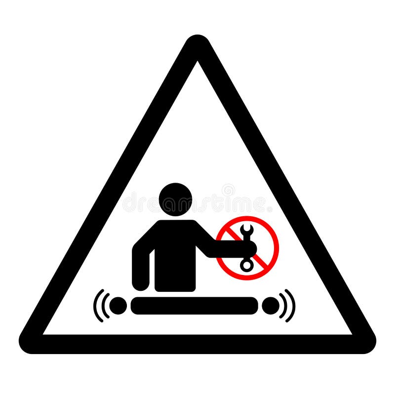 Warning Servicing Moving or Energized Equipment Symbol Sign ,Vector ...