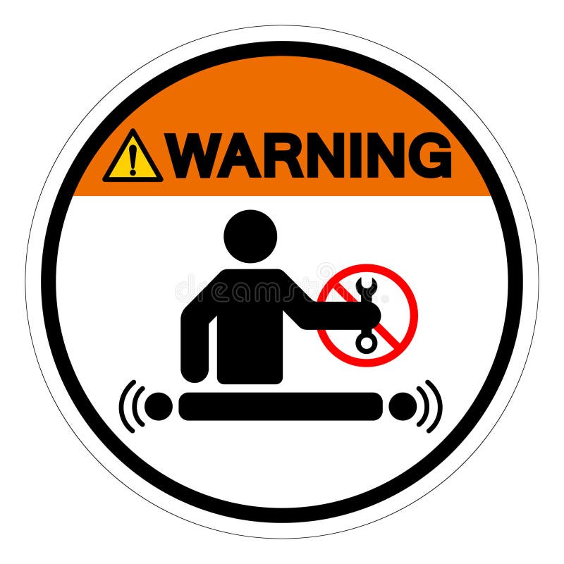 Servicing Moving or Energized Equipment Black Icon,Vector Illustration ...