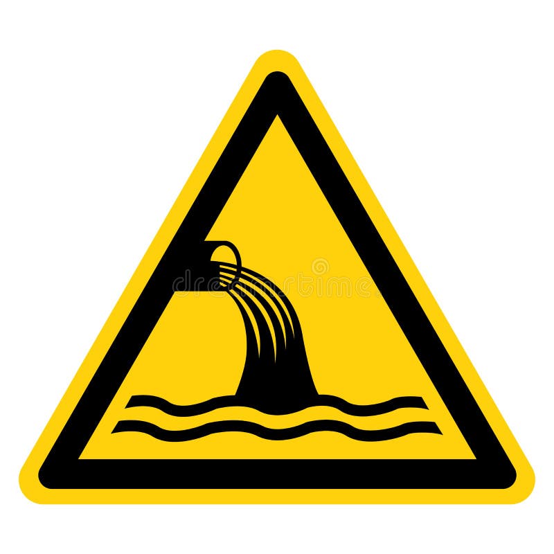 Warning Sewage Effluent Outfall Symbol Sign, Vector Illustration ...