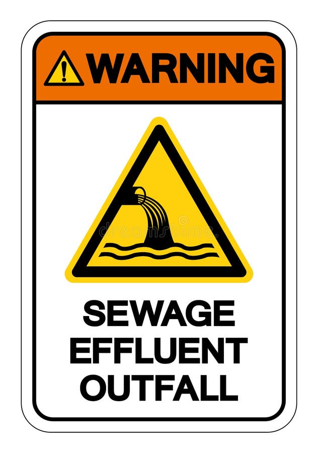 Warning Sewage Effluent Outfall Symbol Sign, Vector Illustration ...