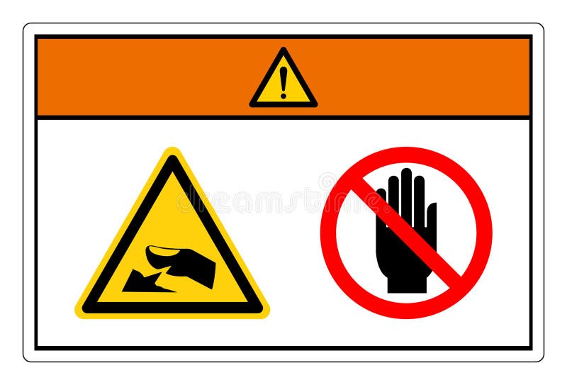 Warning Sharp Edge of Finger Hazard Do Not Touch Symbol Sign, Vector ...