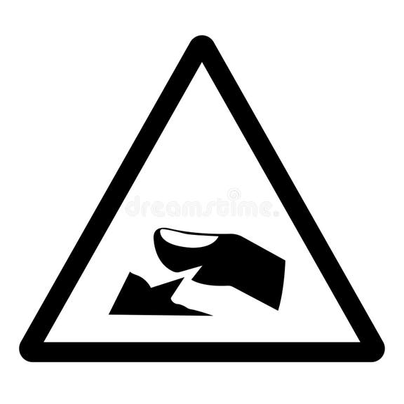 Warning Sharp Edge of Finger Hazard Symbol Sign ,Vector Illustration ...