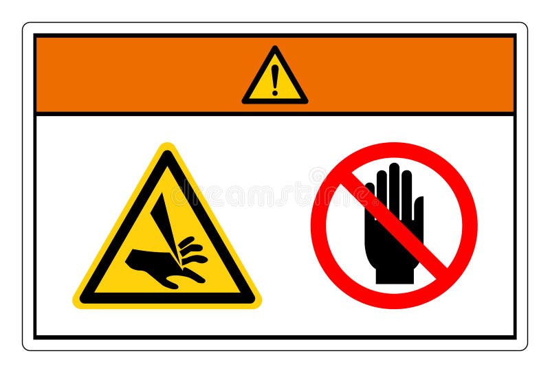 Warning Sharp Edges Watch Your Fingers Do Not Touch Symbol Sign, Vector ...