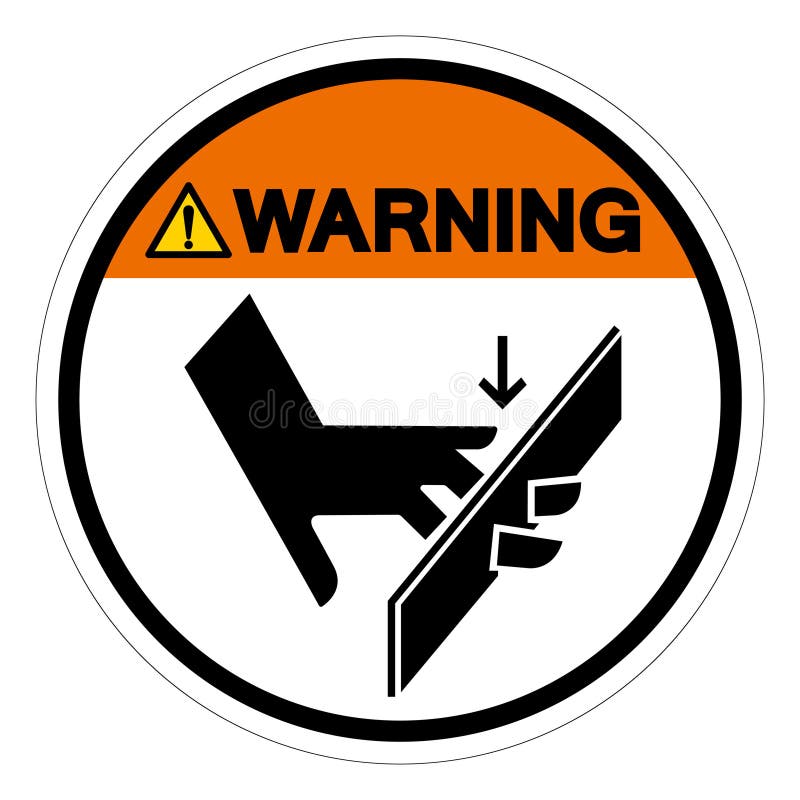 Warning Sharp Edge of Finger Hazard Symbol Sign ,Vector Illustration ...