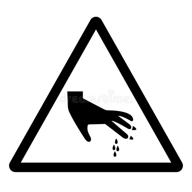 Warning Sharp Part Symbol Sign, Vector Illustration, Isolate on White ...