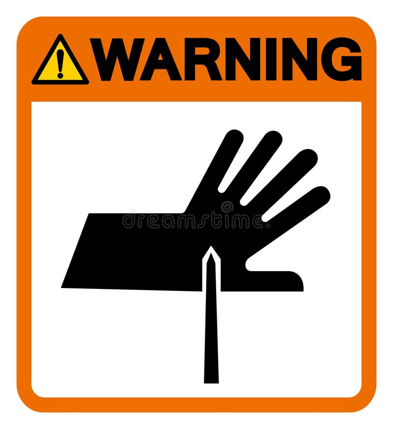 Warning Sharp Points Symbol Sign, Vector Illustration, Isolate on White ...