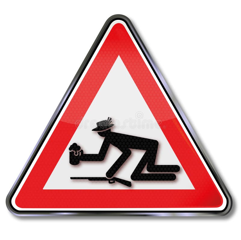 Warning a Shooting Match and Alcohol Stock Vector - Illustration of ...