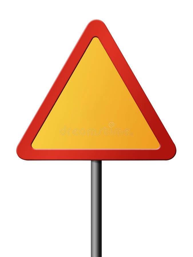 Blank Danger Hazard Triangle Sign Isolated Stock Image - Image of board ...