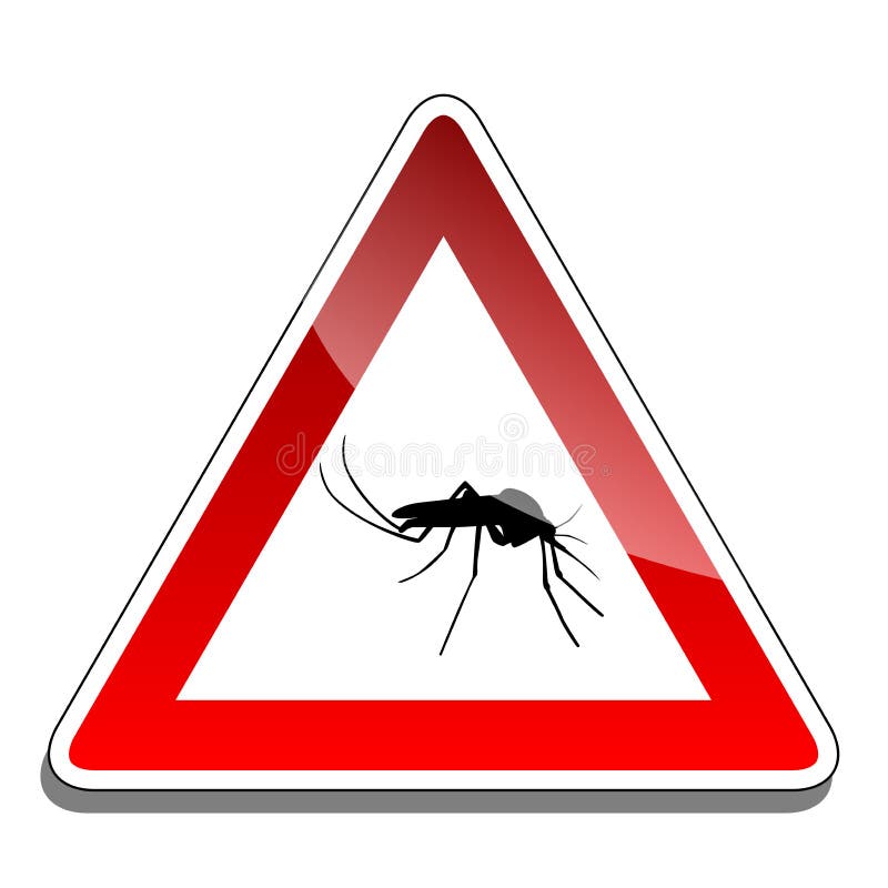 Mosquito warning sign stock vector. Illustration of illness - 38917046