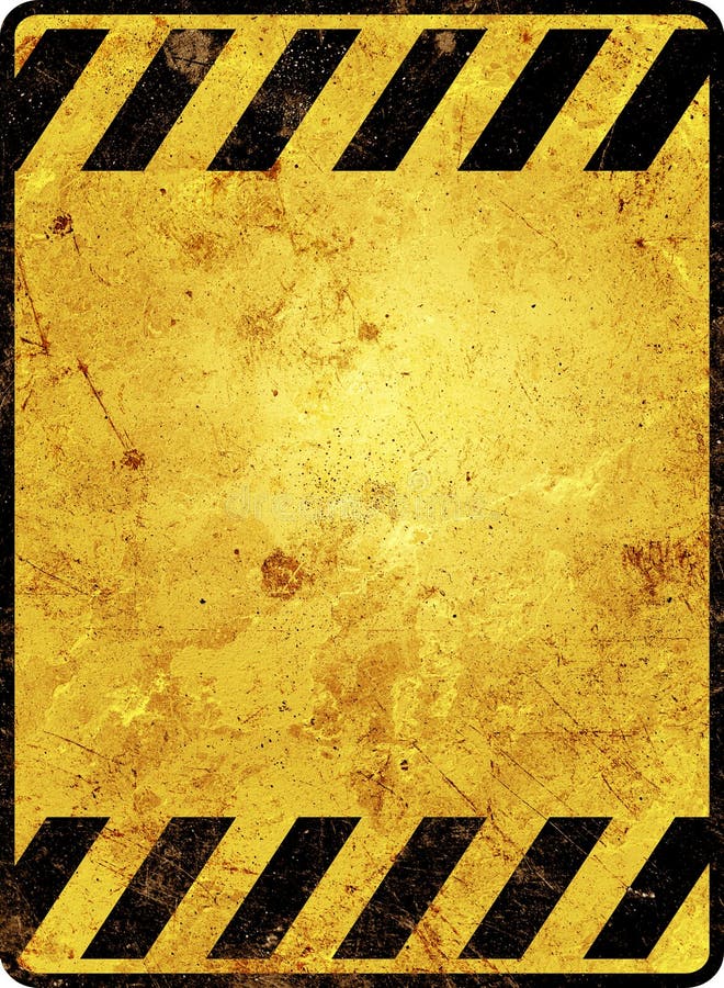 Rusty Warning Sign Template Stock Image - Image of label, stripe: 27554257