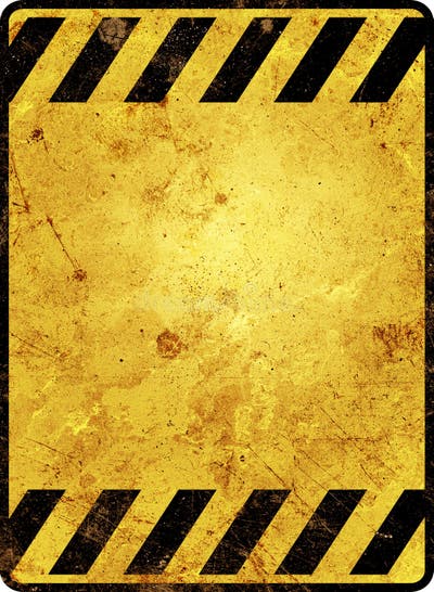 Rusty Warning Sign Template Stock Image - Image of label, stripe: 27554257