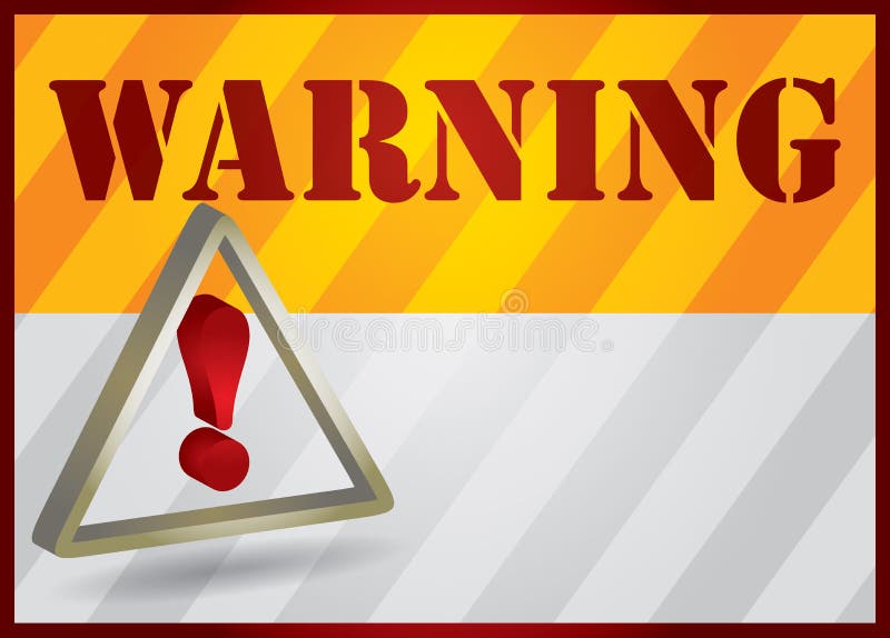 Warning sign stock vector. Illustration of icon, template - 24183699