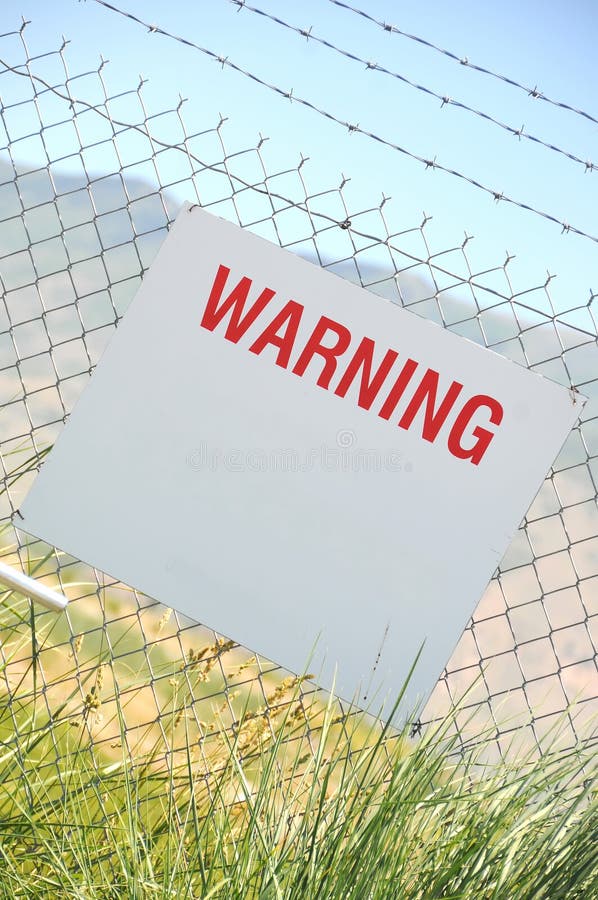 Warning-Electric Fence stock photo. Image of grass, electric - 14985956