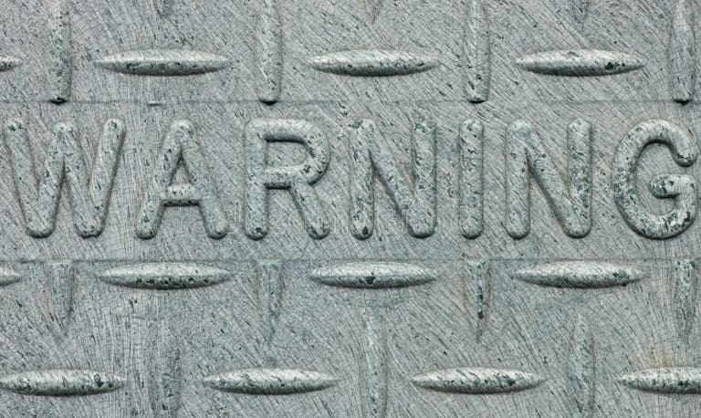 Warning sign stock image. Image of gray, sign, lettering - 8286541