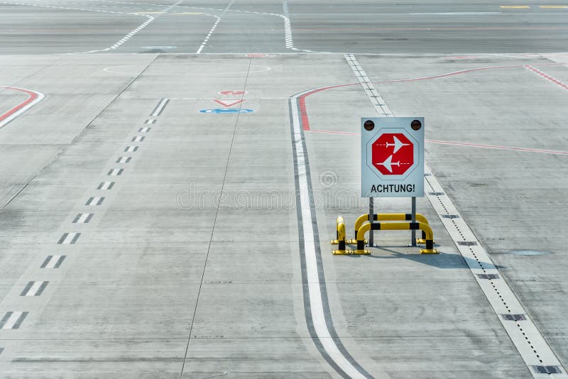 Warning Sign with Achtung Written on it in German Meaning Attention ...