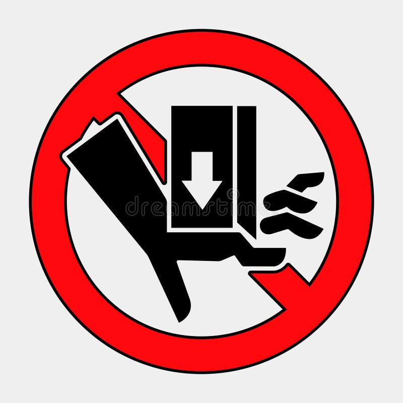 Warning Sign Against Dropping Items Stock Vector - Illustration of ...