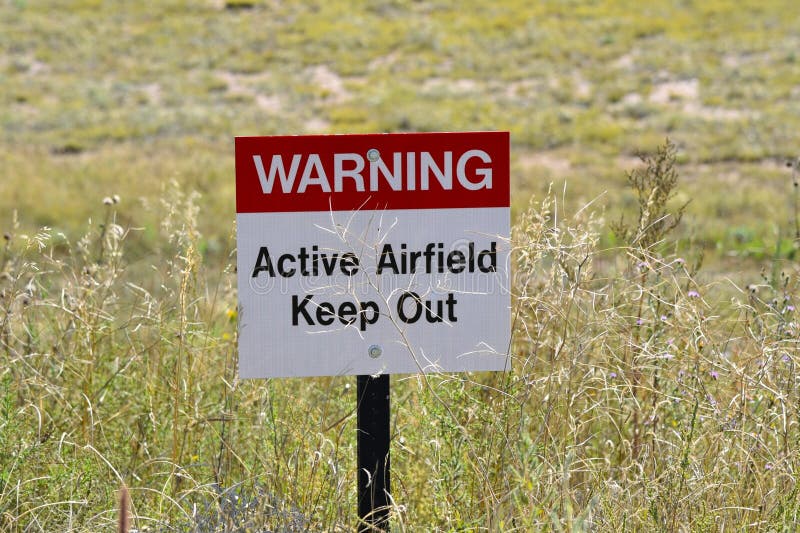 Warning Sign for Air Force Base Stock Image - Image of military, trail ...