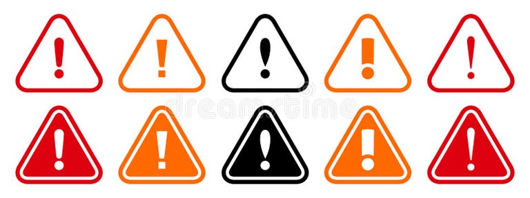 Warning Sign, Alert Icons Set, Precaution Mark Stock Vector ...