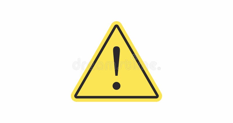 Animation of Danger Sign Triangle. Warning Danger Stock Illustration ...