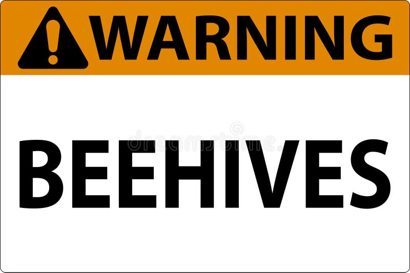 Warning Sign Beehives stock vector. Illustration of bees - 302940693