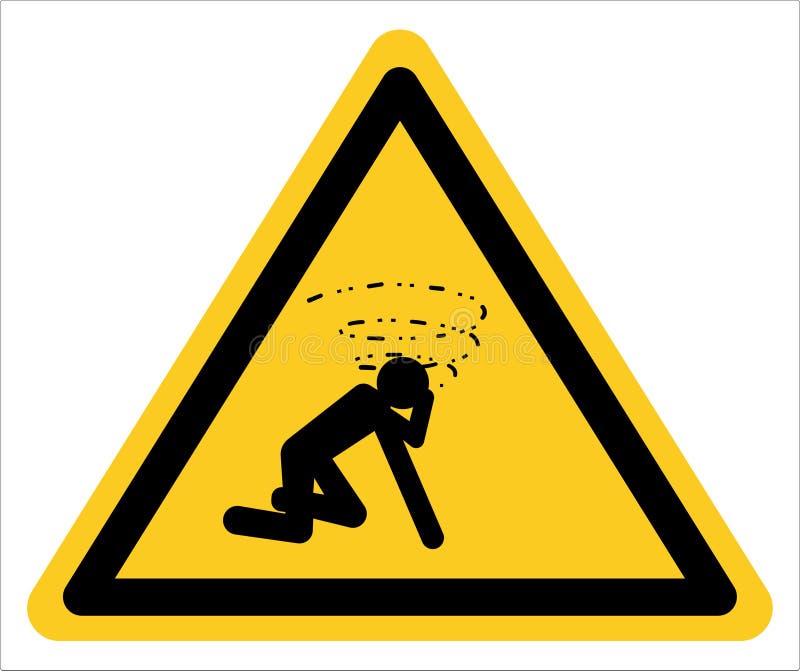 Warning Sign, Beware of Dizziness, Suffocation.,Sign Stock Vector ...