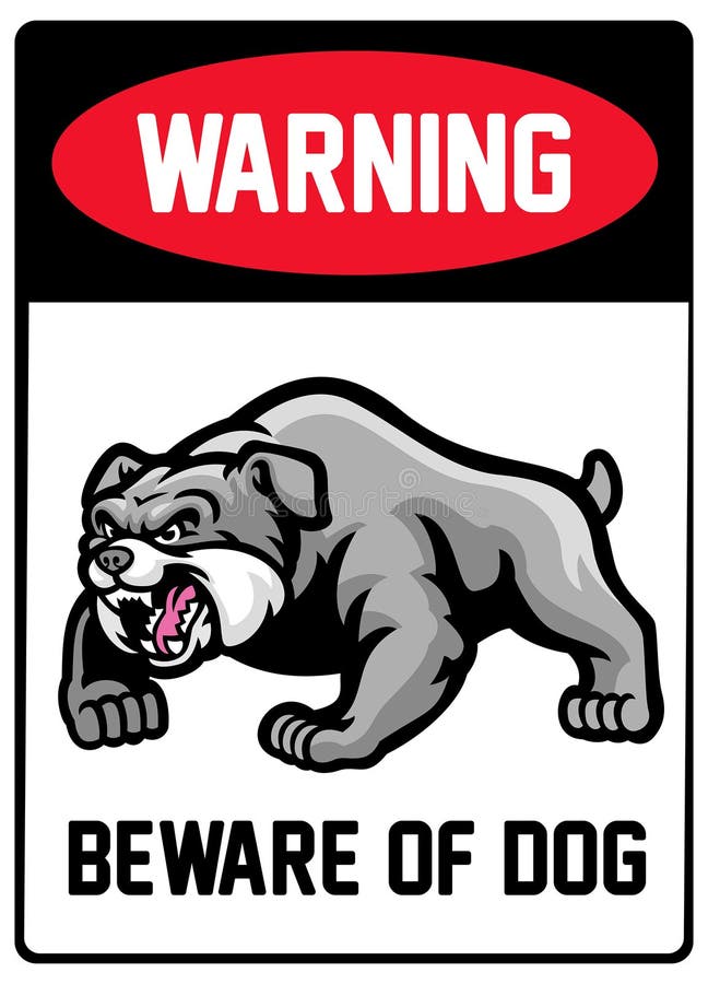 Warning sign beware of dog stock vector. Illustration of beware - 160468938