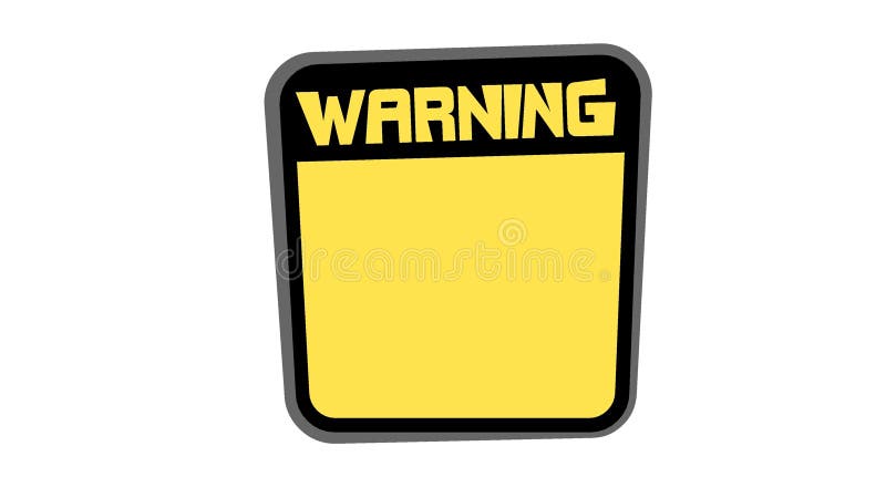 Warning Sign with Blank Space for Custom Message Stock Illustration ...