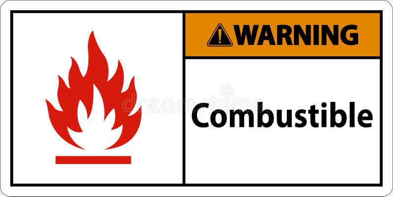 Warning Combustible Symbol Sign, Vector Illustration, Isolate on White ...
