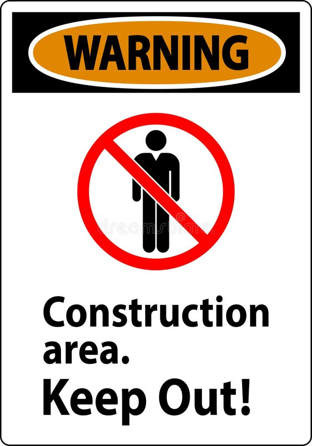 Construction Area Sign Warning - Active Construction Site, Watch for ...