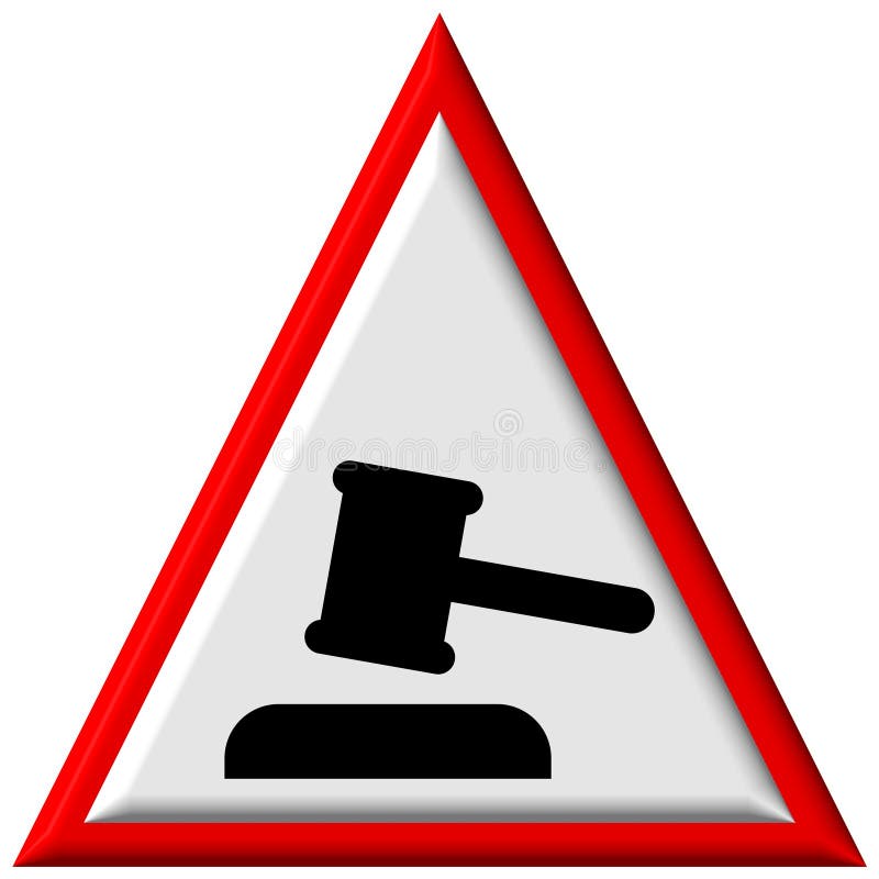 Warning Sign - Courthouse Picture. Image: 7956503