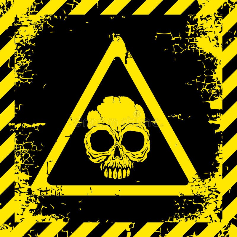 Warning sign of danger stock vector. Illustration of death - 18631514