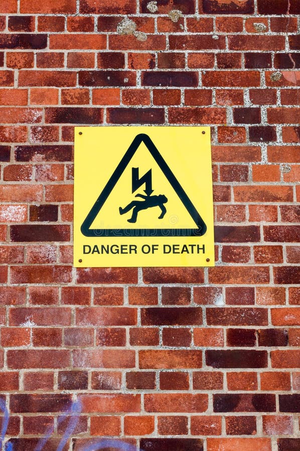DANGER OF DEATH - Hazard Warning Sign Stock Photo - Image of noxious ...