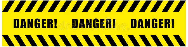 Warning Danger Sign, Rectangle and Triangle Frame Yellow and Black ...